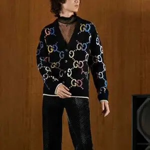 Gucci Gg Wool Jacquard Cardigan