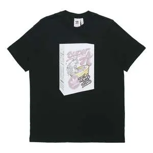 Adidas Originals Bodega Super A Printing Round Neck Short Sleeve - Black