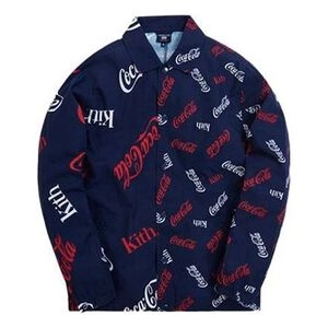 Kith X Coca-cola X Mitchell & Ness Coaches Jacket - Navy