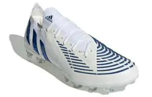 Adidas Predator Edge.1 L Ag Cleats - White/blue