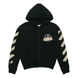 Off-White Ss20 Arrows Sketch Zip-up Hoodie - Black