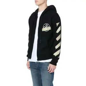 Off-White Ss20 Arrows Sketch Zip-up Hoodie