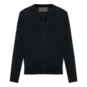 AMI Paris Tone-on-tone Heart Logo Cardigan - Black
