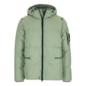 Stone Island Crinkle Reps Down Jacket - Green