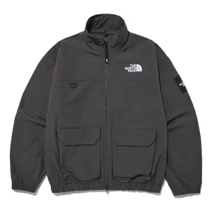 The North Face Fw22 Logo Crop Jacket - Grey