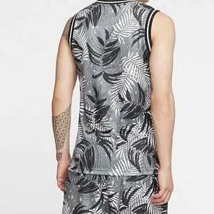 JORDAN Basketball Vest With Leaf Print - Grey