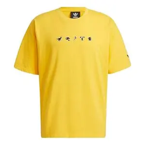 Adidas Originals Manga Ss Tee 2 Sports Causual Round Collar Male - Yellow