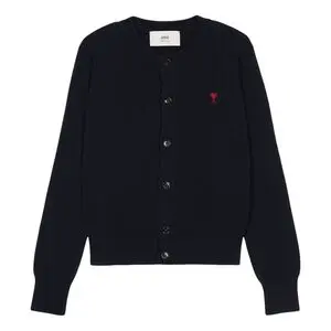 AMI Paris Army Cardigan With Embroidered Logo