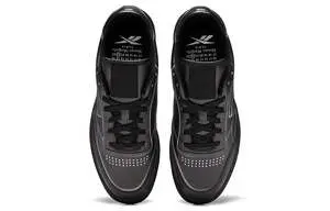 REEBOK Maison Margiela X Club C Trompe-l'oeil Leather Sneakers - Black
