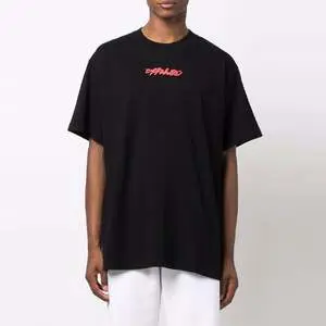 Off-White Arrow Logo Pattern Printing Short Sleeve Loose Fit Black - Multi-color