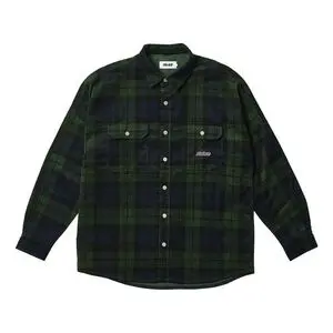 PALACE Drop Shoulder Cord Shirt 'tartan - Green