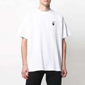 Off-White Ss21 Back Red Arrow Cotton Short Sleeve Loose Fit - White