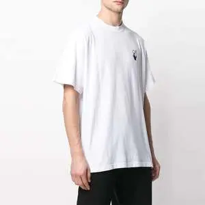 Off-White Ss21 Back Red Arrow Cotton Short Sleeve Loose Fit - White