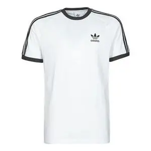 Adidas Adidas Originals Adicolor Classics Embroidered Logo Stripe Short Sleeve White