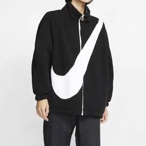 Nike Big Swoosh Reversible Fleece Jacket - Black