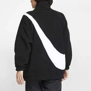 Nike Big Swoosh Reversible Fleece Jacket - Black
