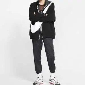 Nike Big Swoosh Reversible Fleece Jacket - Black