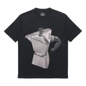 PALACE Nein Tea Metallic Coffee Pattern Short Sleeve Tee - Black