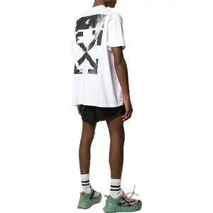 Off-White Ss20 Arrows Sketch Short Sleeve Loose T-shirt