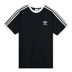 Adidas Originals Adicolor Classic 3 Bands Embroidery Logo Sport Short Sleeve - Black