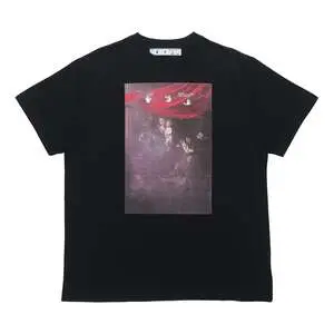 Off-White Pattern Arrow Printing Loose Fit Short Sleeve - Black