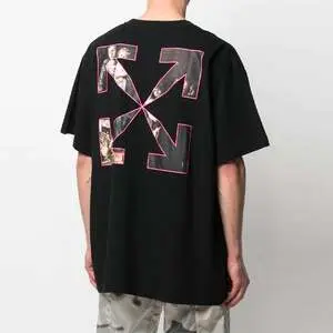 Off-White Pattern Arrow Printing Loose Fit Short Sleeve