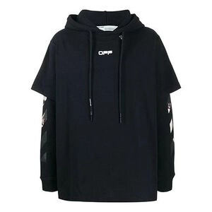 Off-white Layered Sweatshirts Hoodies For Men