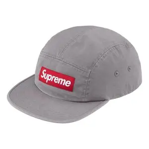 Supreme Washed Chino Twill Camp Cap - Grey