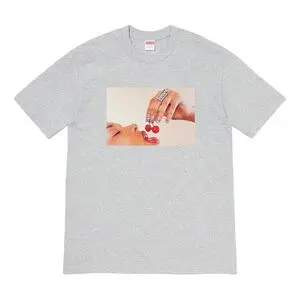 Supreme Ss20 Week 1 Cherries Tee Cherry Short Sleeve Gray - Grey