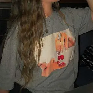 Supreme Ss20 Week 1 Cherries Tee Cherry Short Sleeve Gray - Grey