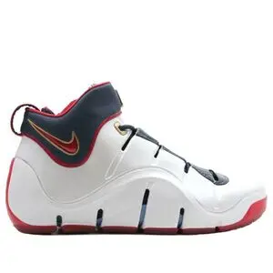 Nike Zoom Lebron 4 Mid Top Sneakers - White/red/blue