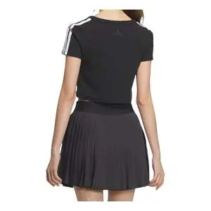 Adidas Ribbed Cropped T-shirt With Bow Detail
