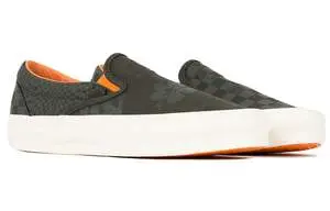 VANS Porter-yoshida & Co. X Og Classic Slip-on Lx 'forest Night Floral Checkerboard - Green