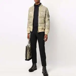 Stone Island Camouflage Print Down Jacket