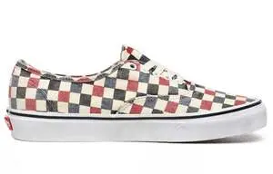 VANS Authentic Checkerboard Sneakers - Black/red