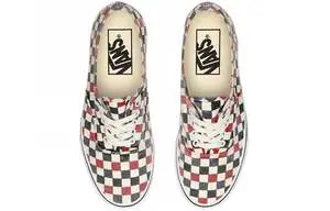VANS Authentic Checkerboard Sneakers - Black/red