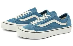 VANS Style 36 Decon Sf Salt Wash Navy Low Top Sneakers - Blue/white