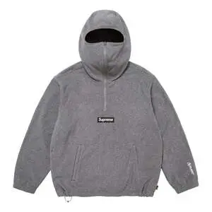 Supreme Fw25 Polartec Face Mask Half Zip Hooded Sweatshirt - Grey