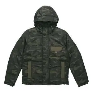 PUMA Camouflage Hooded Down Jacket - Black