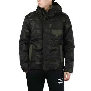 PUMA Camouflage Hooded Down Jacket