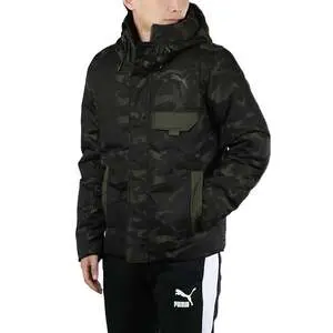 PUMA Camouflage Hooded Down Jacket