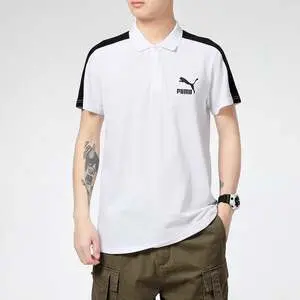 PUMA Iconic T7 Polo Shirt 'white Black - White/black