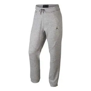 JORDAN Flying Elastic Waistband Sports Pants Light Grey - Default Colorway