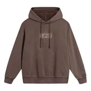 LI-NING Chinese Culture Logo Fleece Hoodie - Brown