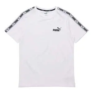 PUMA Taping Logo T-shirt 'white - White/black