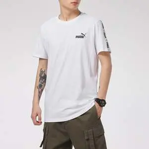 PUMA Taping Logo T-shirt 'white