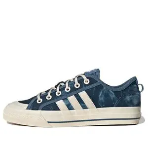 Adidas Nizza Rf Bleached Crew Navy Low Top Sneakers - Blue