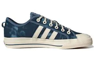 Adidas Nizza Rf Bleached Crew Navy Low Top Sneakers - Blue