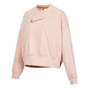 Nike Swoosh Embroidered Pullover Hoodie - Pink