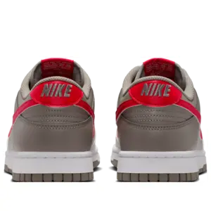 Nike Dunk Low Retro Sneakers - Grey/medium Grey/red